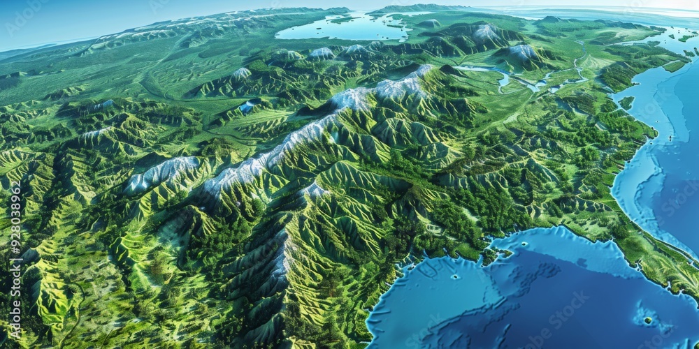 Comprehensive Geographic and Urban Layout Map of Java Island with Major ...