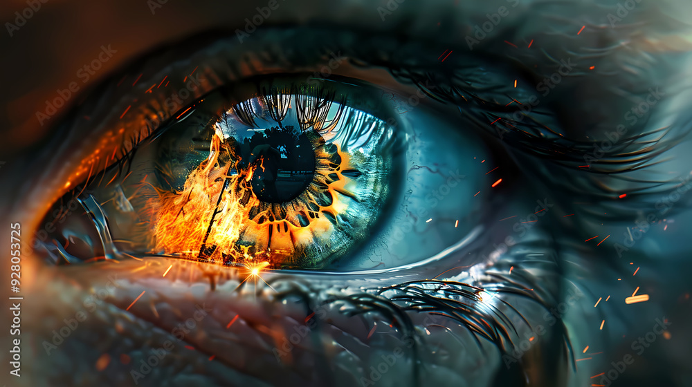 Tears of Fire: A Visual Metaphor for Emotional Intensity, Reflections ...