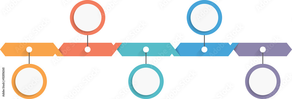 Five steps infographics, process diagram Stock Illustration | Adobe Stock