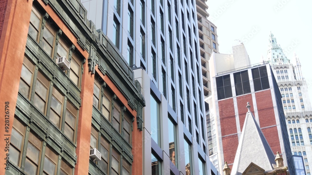 New York City Lower Manhattan, Downtown Financial District architecture ...