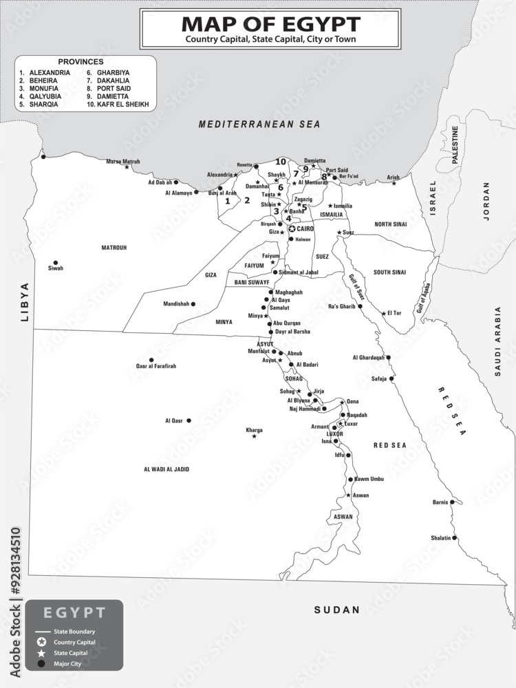 Geography politics map of countries. Map of country with capital, state ...