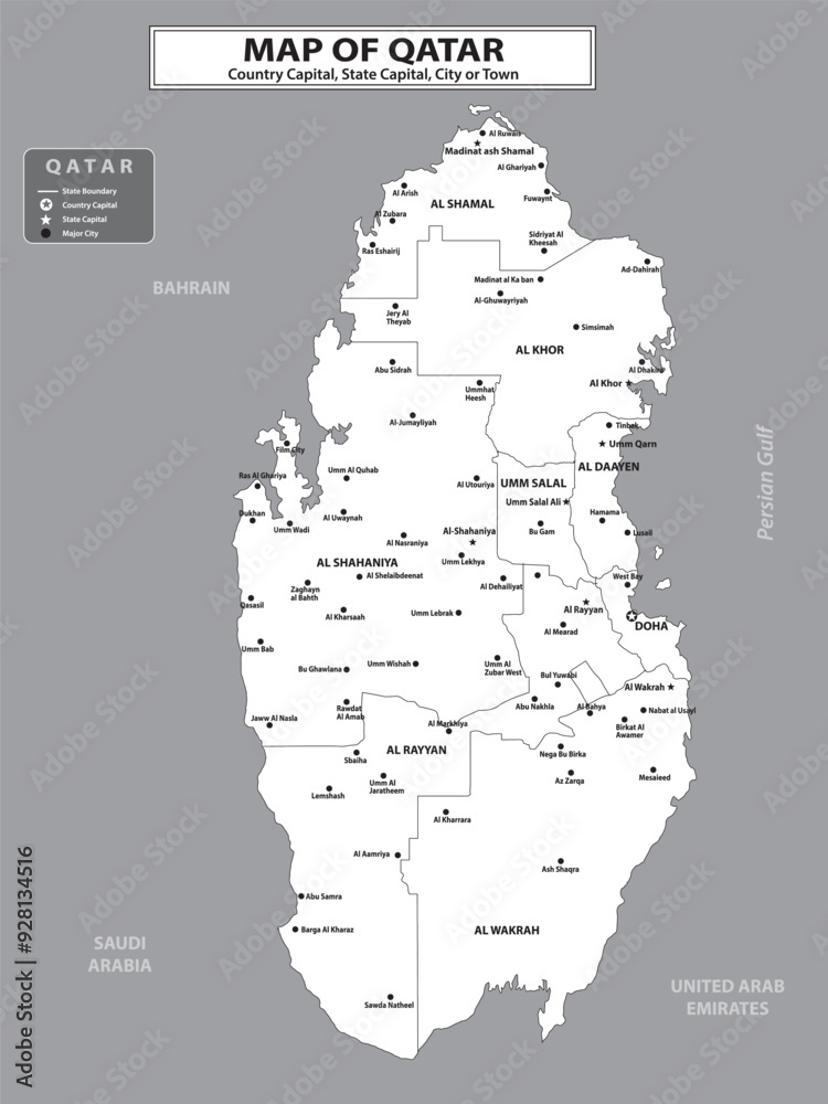 Geography politics map of countries. Map of country with capital, state ...