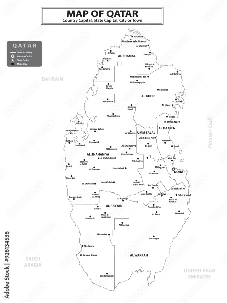 Geography politics map of countries. Map of country with capital, state ...