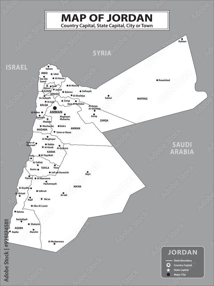 Geography politics map of countries. Map of country with capital, state ...