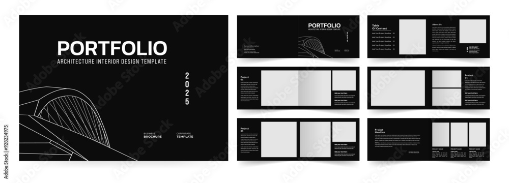 Landscape Architecture portfolio or portfolio layout template design ...