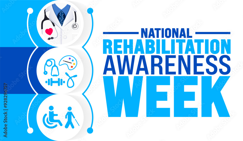 National Rehabilitation Awareness Week is observed every year in September. Holiday concept ...