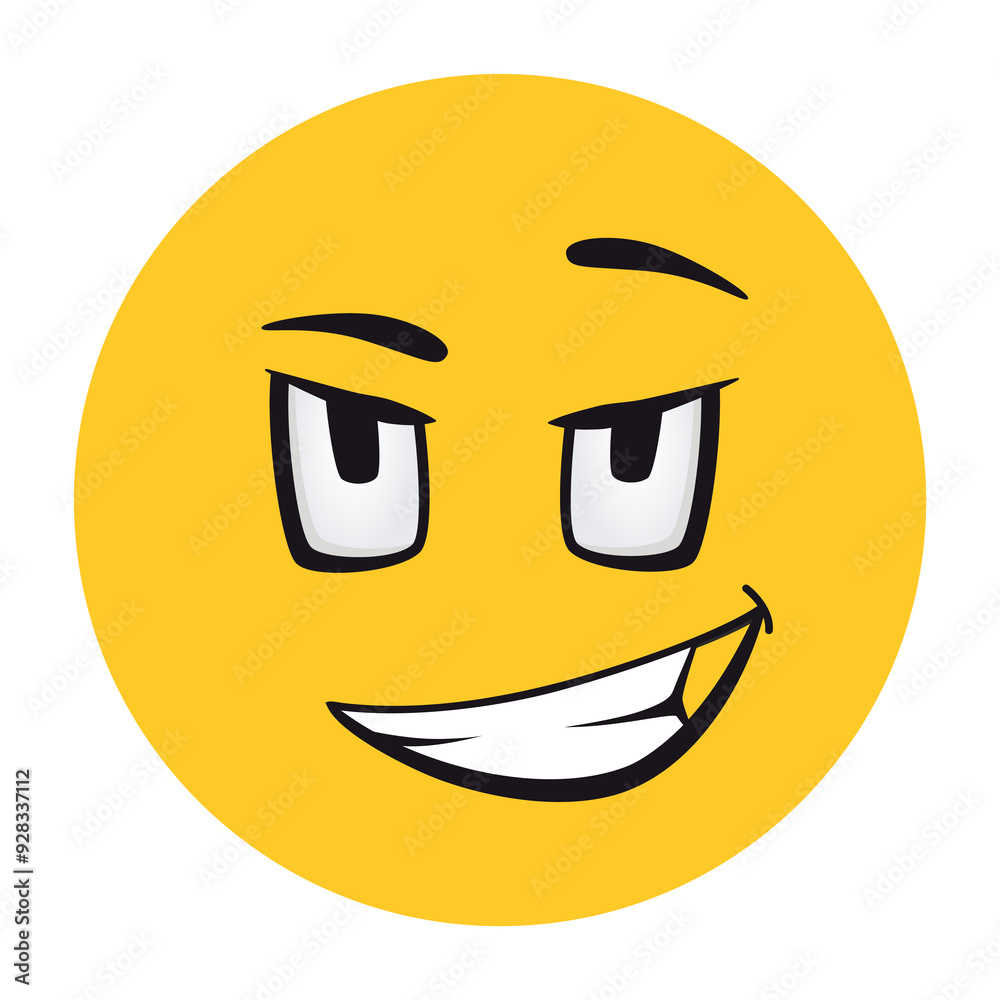 Cartoon faces. Funny face expressions, caricature emotions. Cute ...