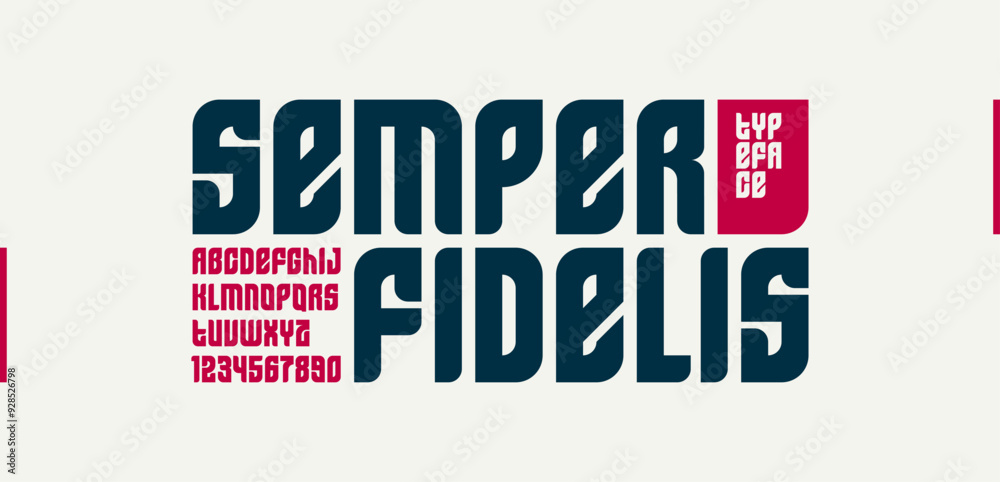 Geometric bold elegant sans serif typeface, vector thick minimal simple ...