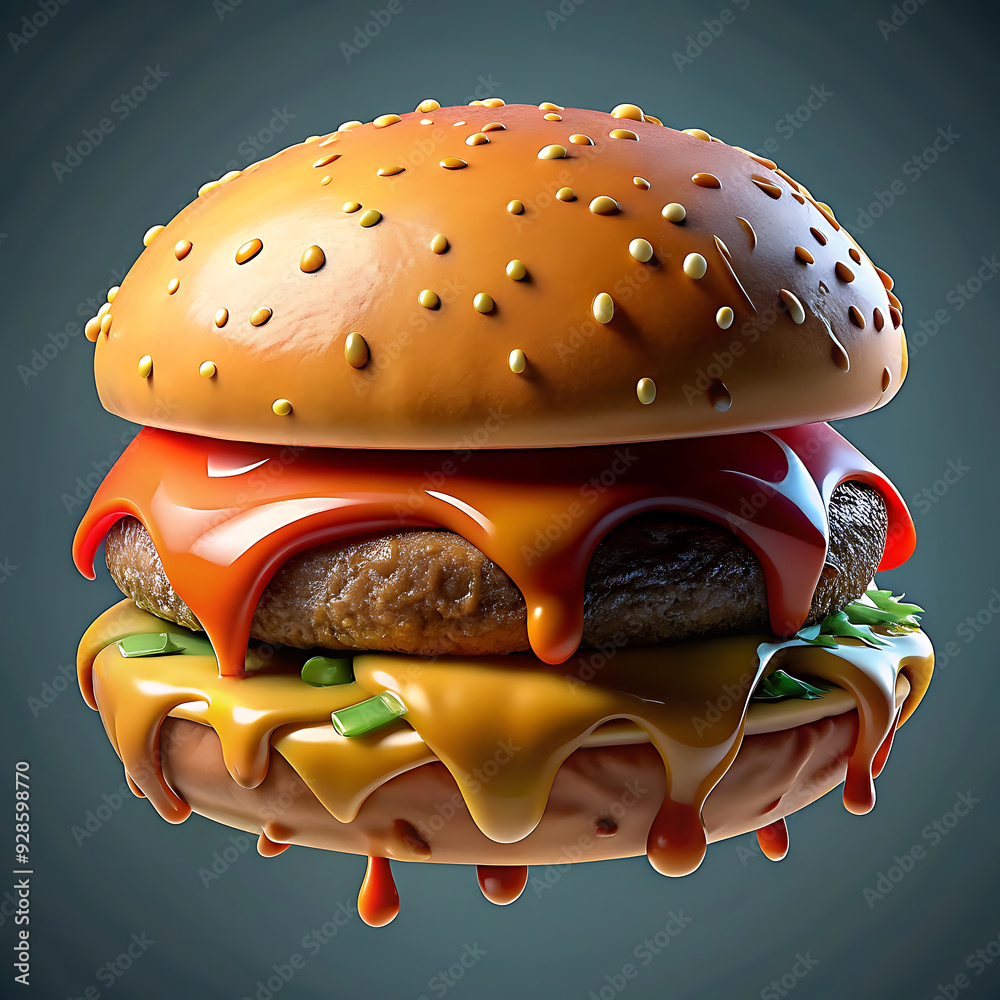 Experience the ultra-realistic beauty of a melting burger in this ...