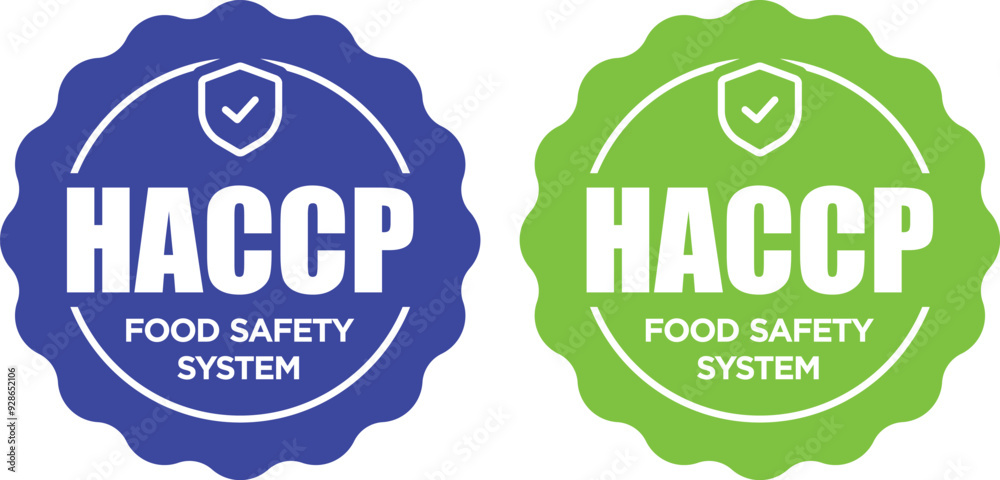 HACCP Food Safety Label or HACCP Food Safety Logo Vector Isolated on ...