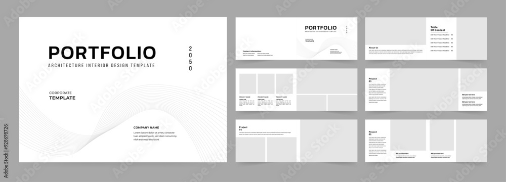 Portfolio Design for Architecture and Interior, Print ready brochure ...
