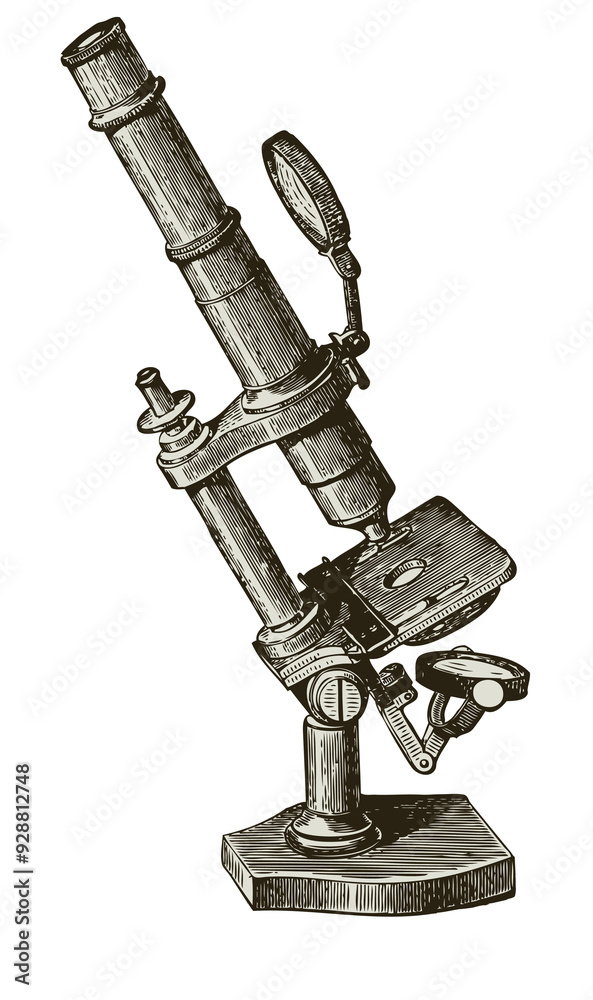 Microscope illustration isolated on transparent background Stock ...