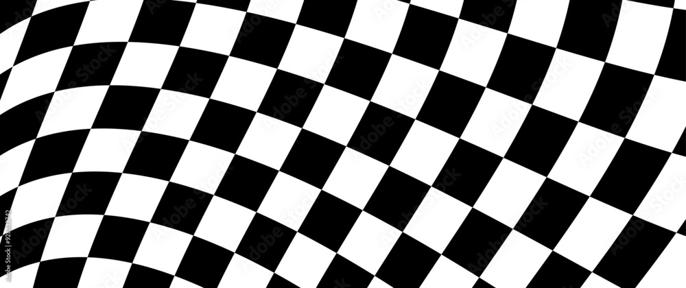 Checkered racing finish line flag. Black and white checkered background ...