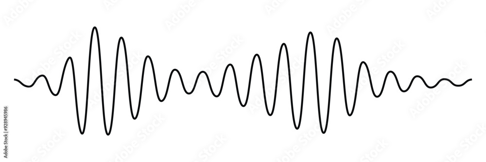 Podcast sound waves set. Waveform pattern for music player, podcast ...