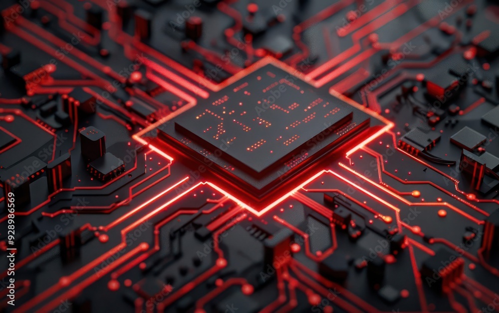 Cybersecurity, holographic firewall, neon circuits, digital protection ...