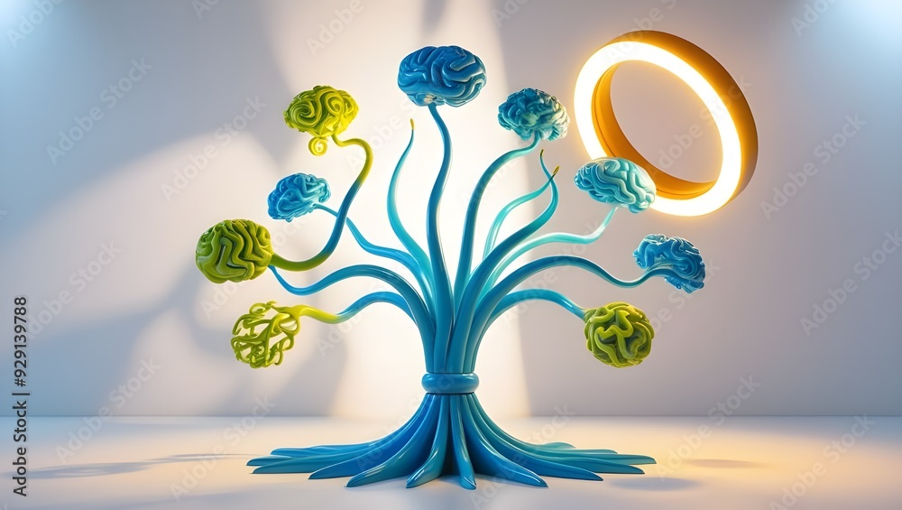 A vibrant mind map with interconnected branches, each one leading to a ...