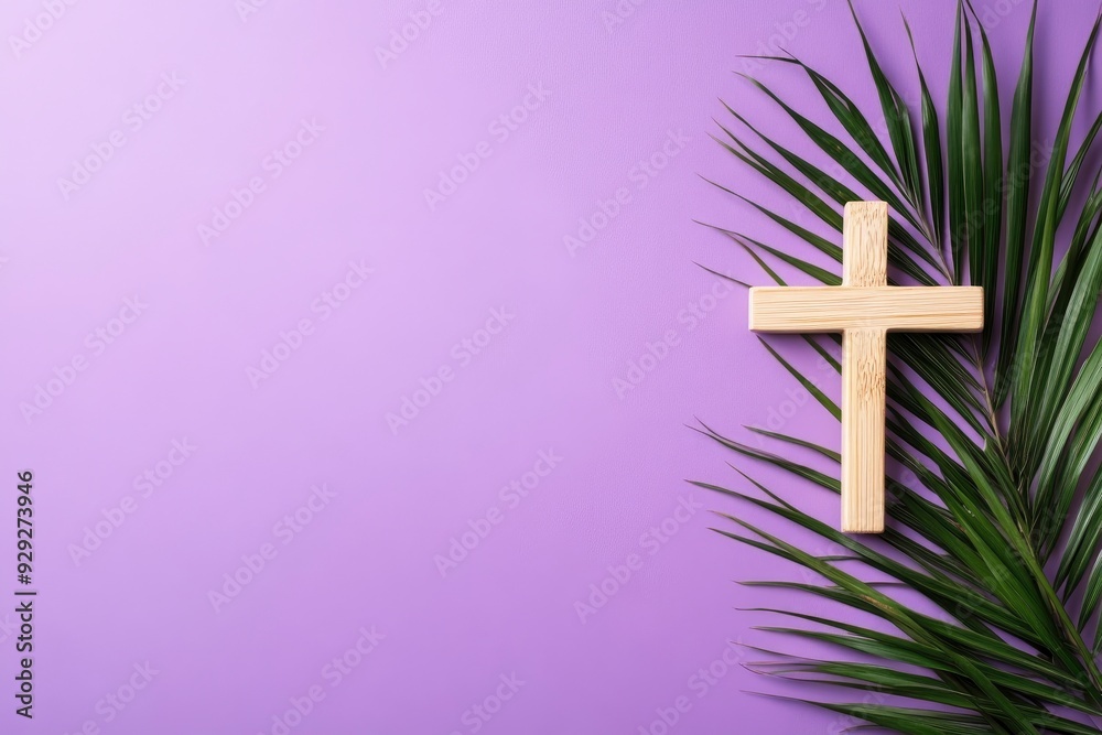 Holy Week, Lent, Palm Sunday, Good Friday, Easter Sunday Concept. Cross ...