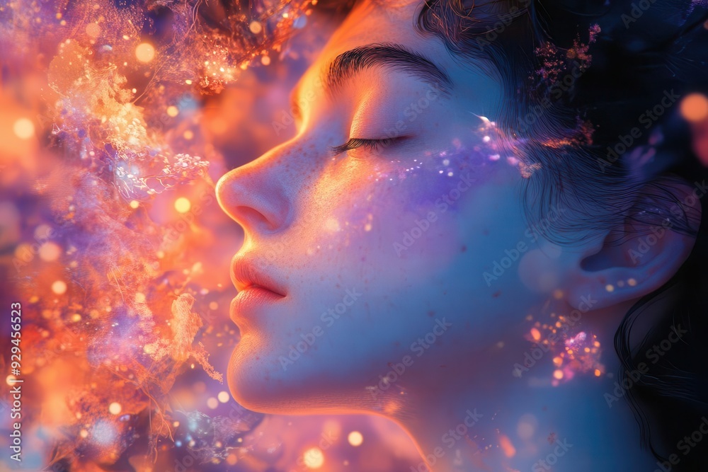 surreal digital illustration of person receiving therapy for anxiety ...