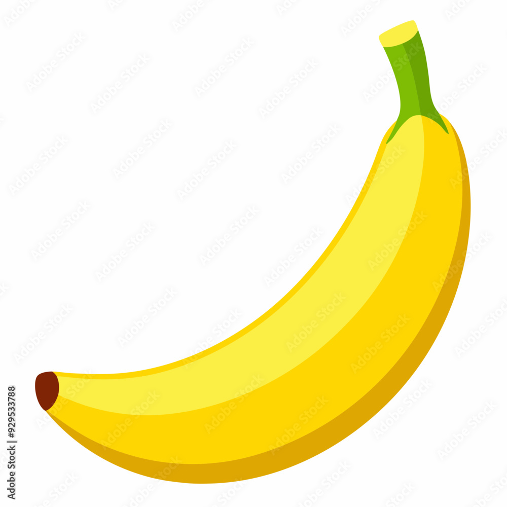 cartoon banana cartoon isolated on white, banana vector illustration ...