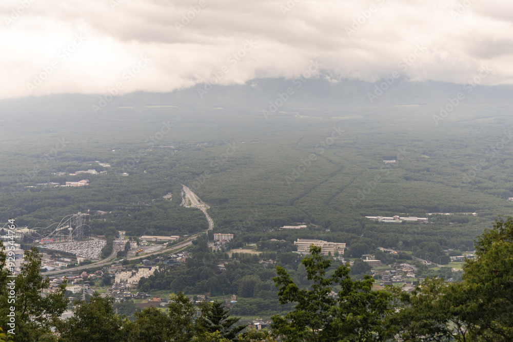 Lake Kawaguchi viewpoint from Mt. Fuji Panoramic Ropeway ...