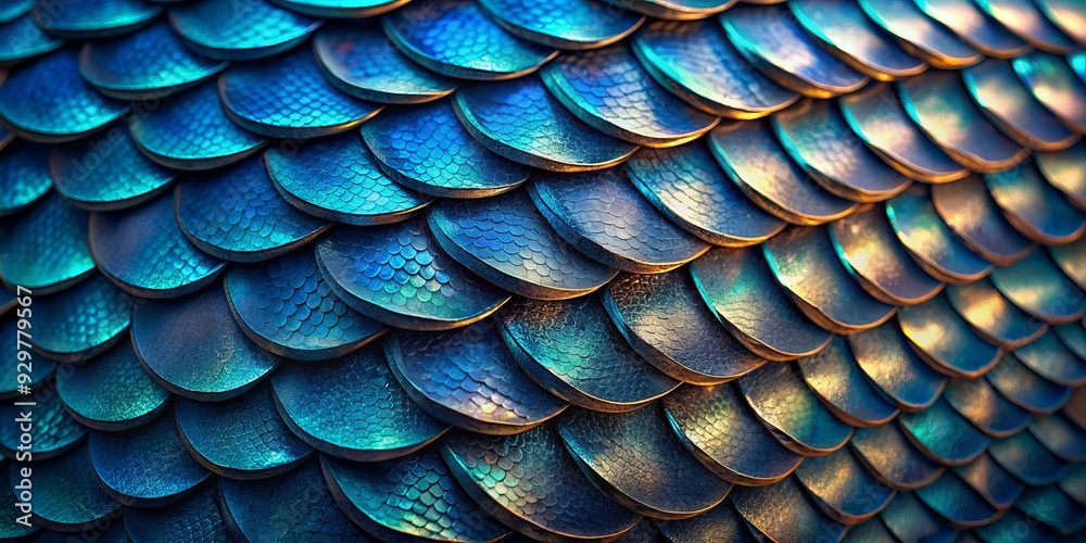 Intricate, glossy blue dragon scales shimmer in the light, showcasing ...