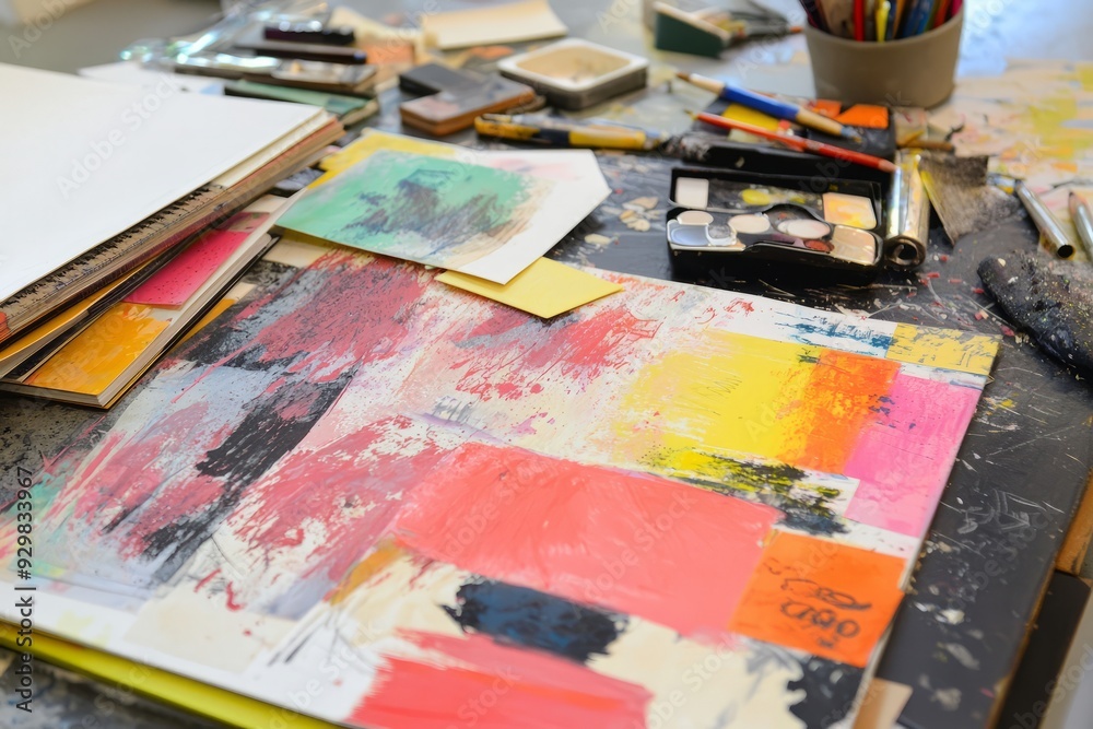 A vibrant mood board in the making, with a mix of color palettes ...