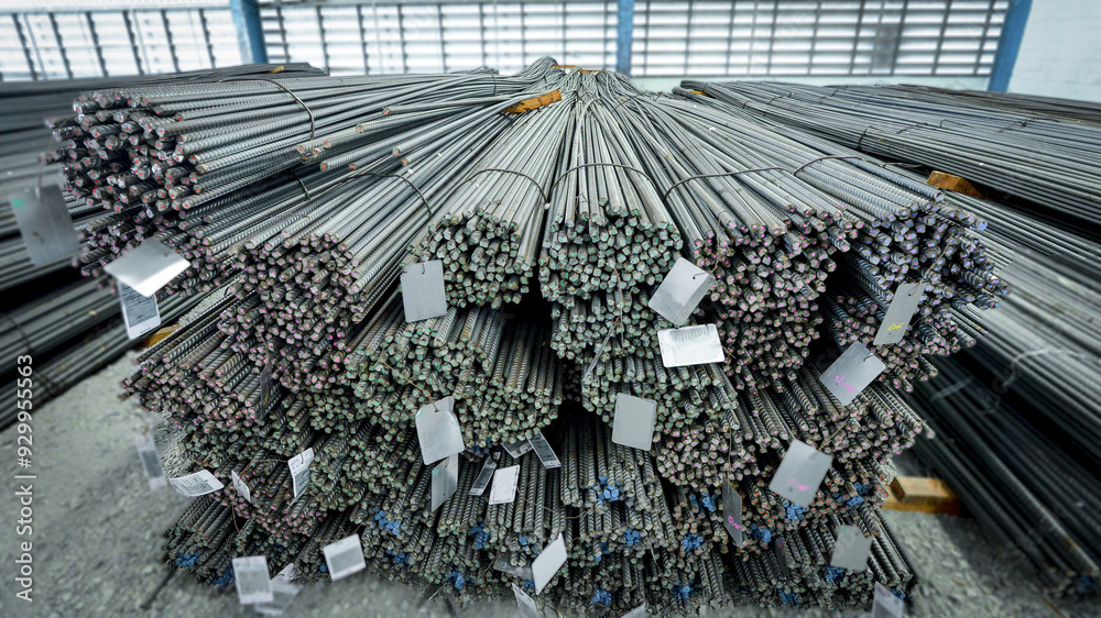 texture of steel deformed or bars background Deformed steel bars for ...