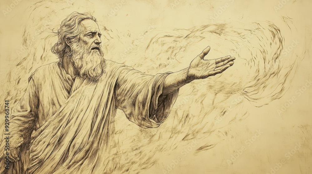 Biblical Illustration of Bildad’s Second Speech - Bildad Gesturing ...