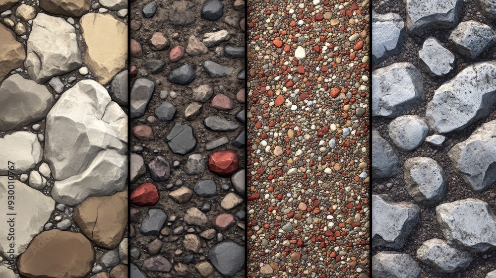 There are four types of textures in the game ground tile set: cartoon ...