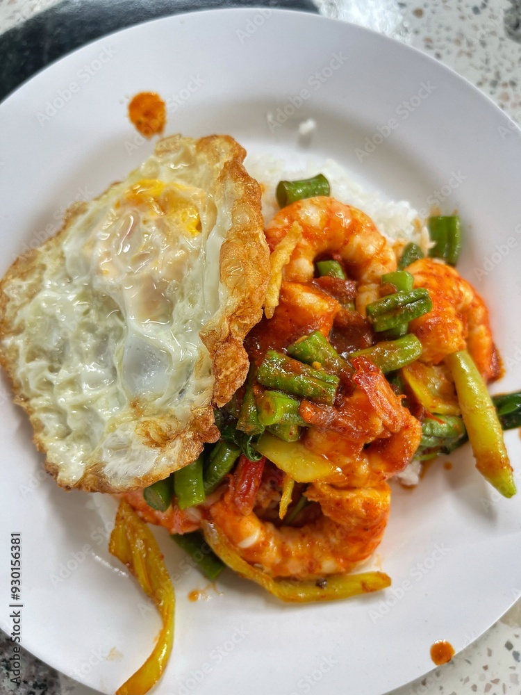 Pad Prik Gaeng Recipe or Thai chili stir-fried menu, a common popular ...
