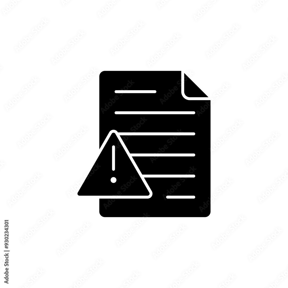 Problem statement Icon - Caution Notice Paper Illustration for Web Use ...