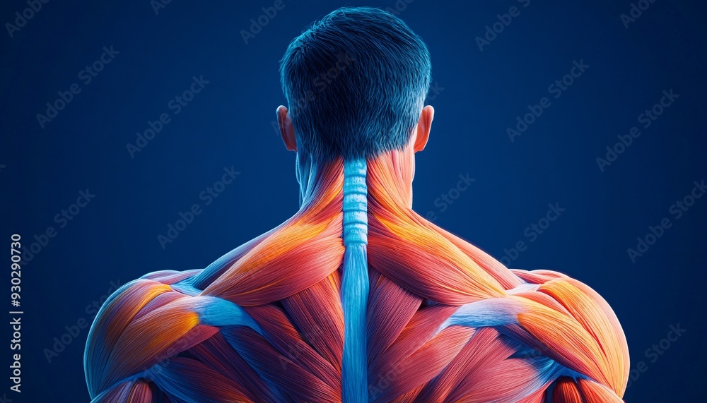 Exploring Human Anatomy Muscle Fibers in Trapezius on Deep Background ...