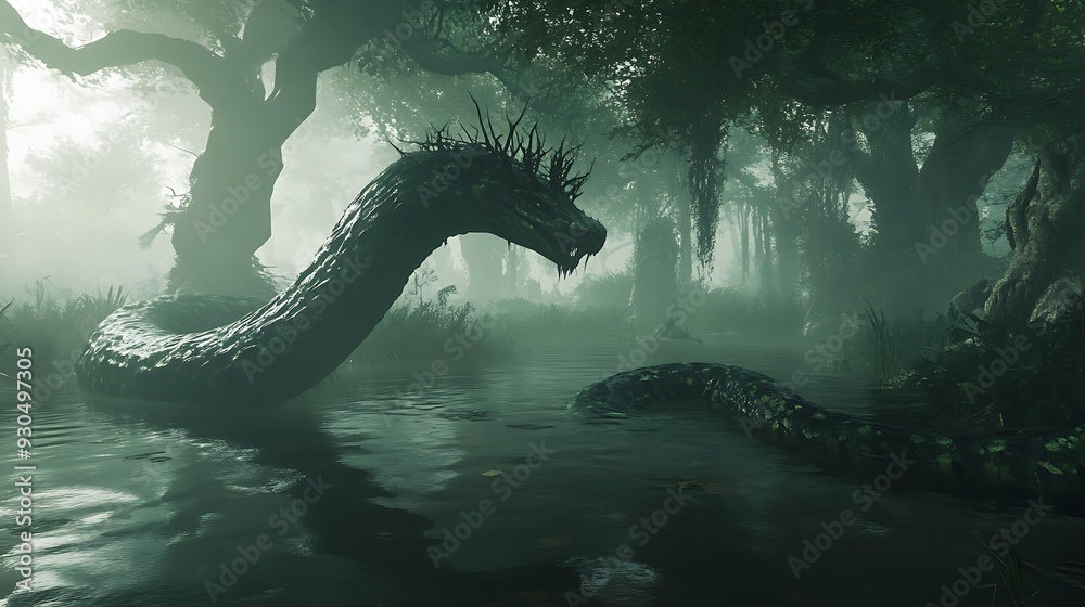 ภาพประกอบ Stock Mystic Serpent of the Misty Swamp - Unreal Engine ...