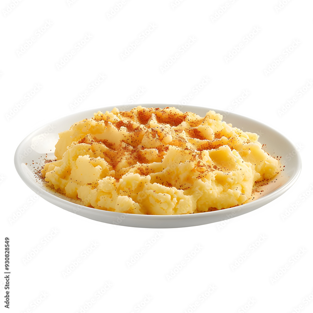 Dish of classic saudi arabian mashed potatoes seasoned with spices ...