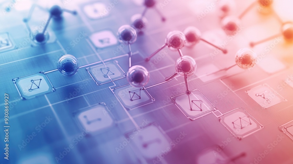 Periodic table chart with pastel colors and clean typography on a ...