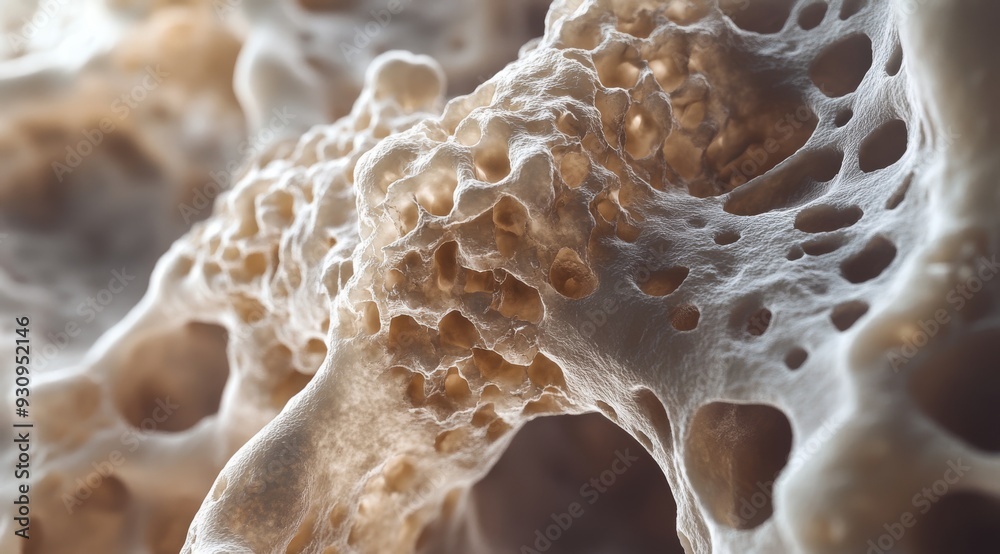 This image shows the complex structure of bone tissue, highlighting how ...