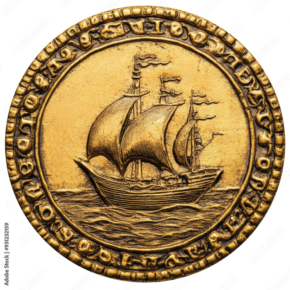 Pirate doubloon gold coin sticker transparent background PNG clipart ...