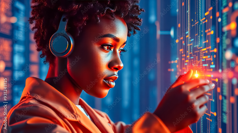 artificial intelligence cyber security threat, black african american ...