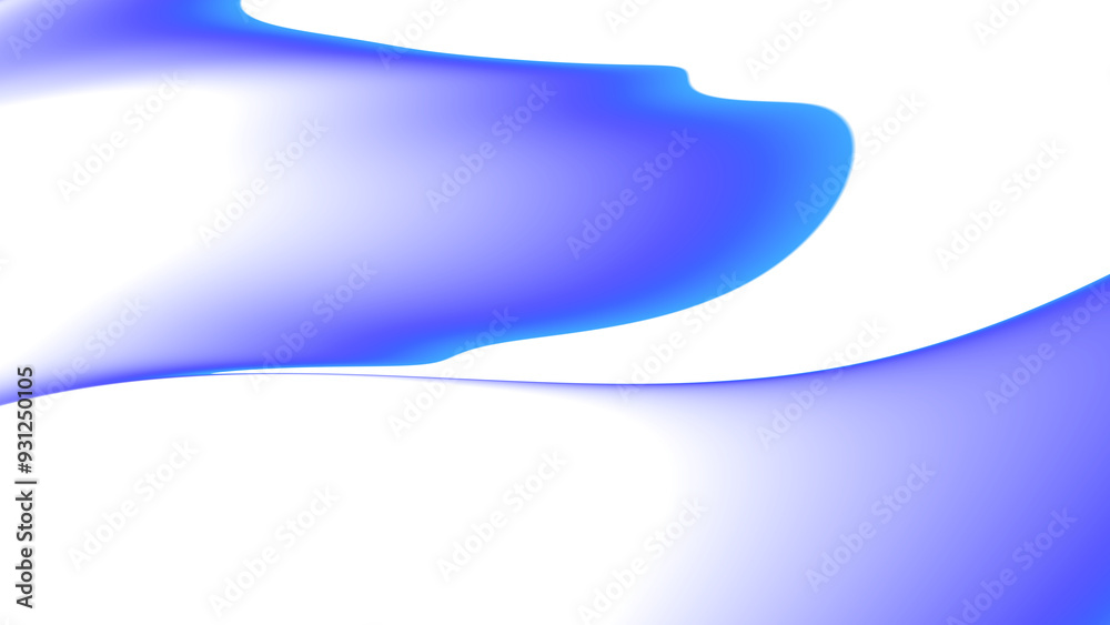 Blurred transparent gradient background. Elegant blue wavy line on ...
