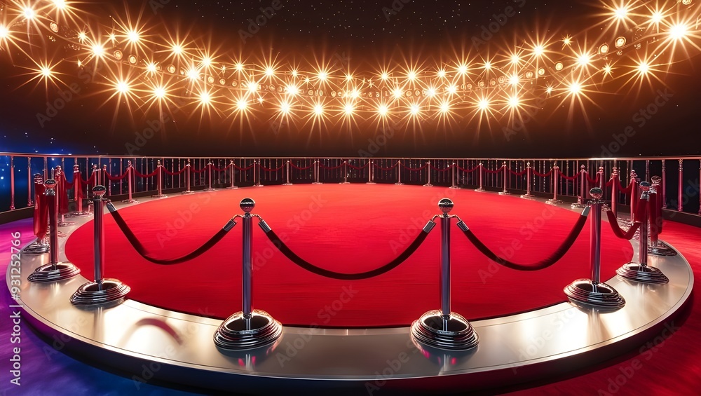 Spotlight on the Red Carpet round stage with Stage Lighting , created ...