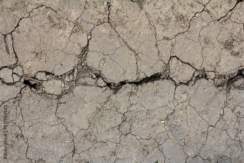 Wall texture soil dry crack pattern of drought lack of water of nature ...
