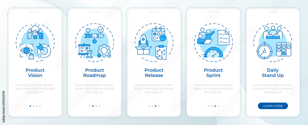 APM planning organization blue onboarding mobile app screen ...