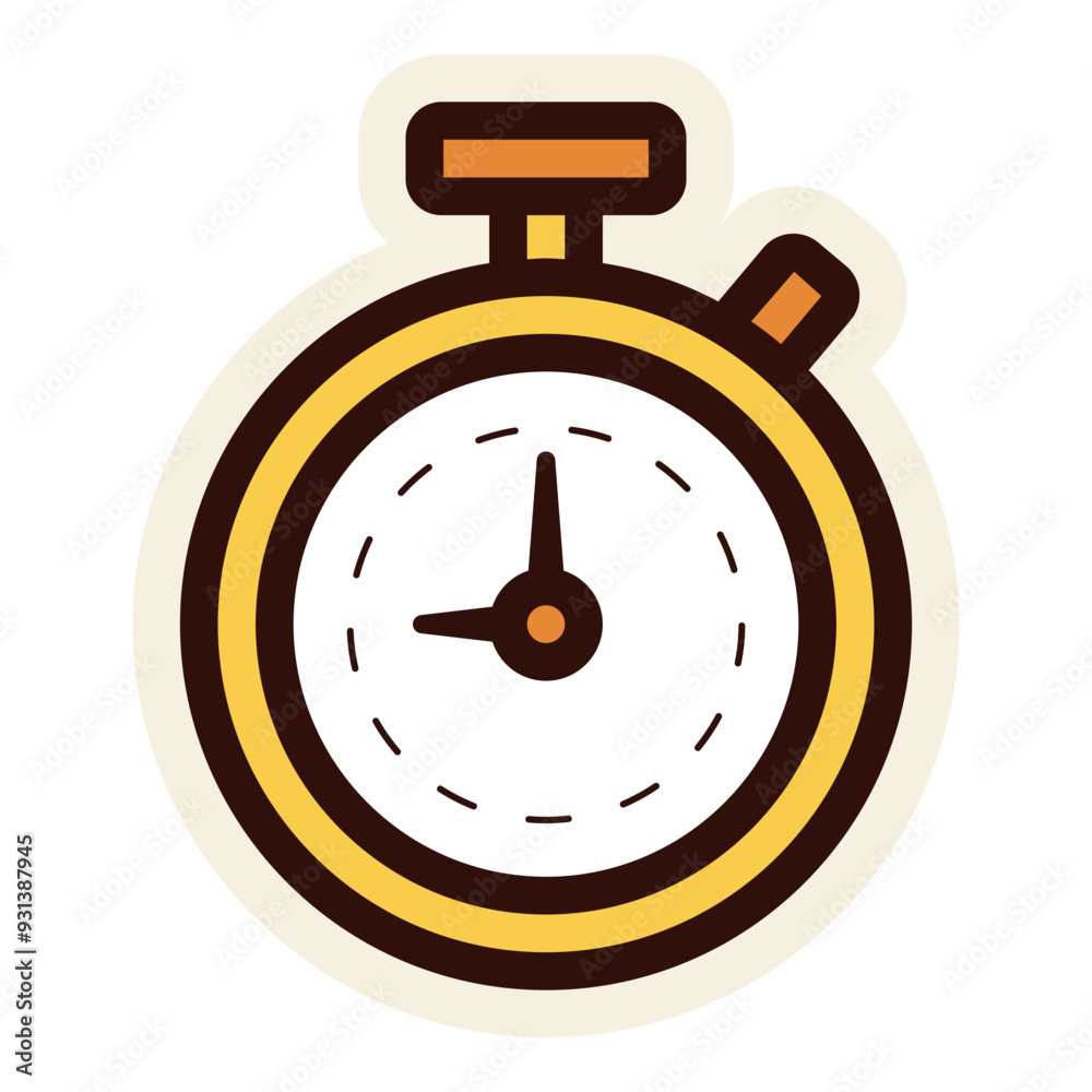 stopwatch sticker Stock Vector | Adobe Stock
