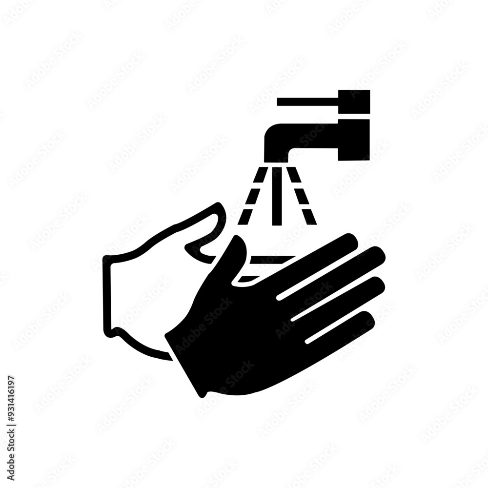 ISO mandatory safety signs_wash your hand symbol only Stock Vector ...