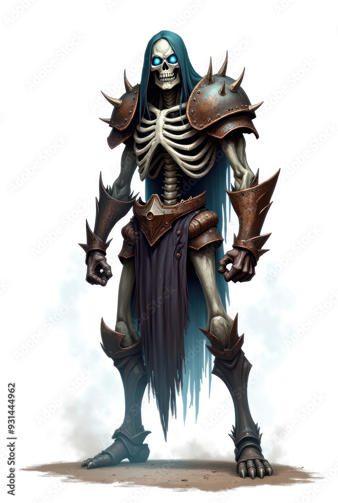 Skeletal Warrior of Dark Fantasy , dark fantasy aesthetic, high-detail ...