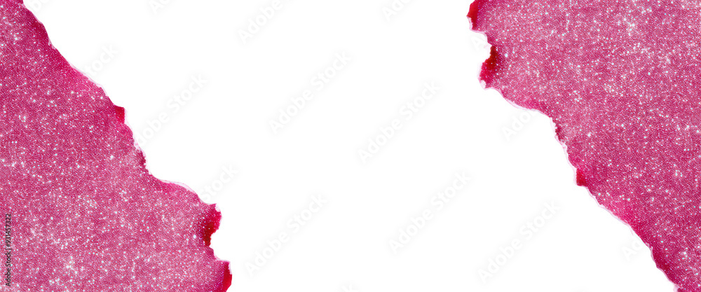 Pink glitter texture and black split isolated on transparent background ...