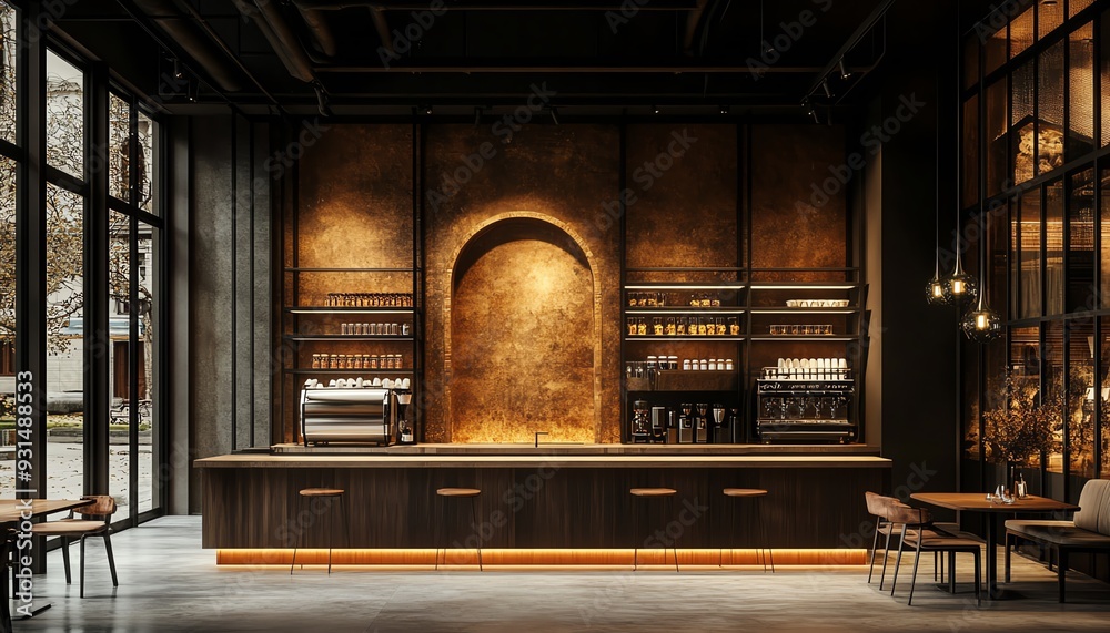 Elegant coffee shop design with minimalist touch, old Beyoglu and ...