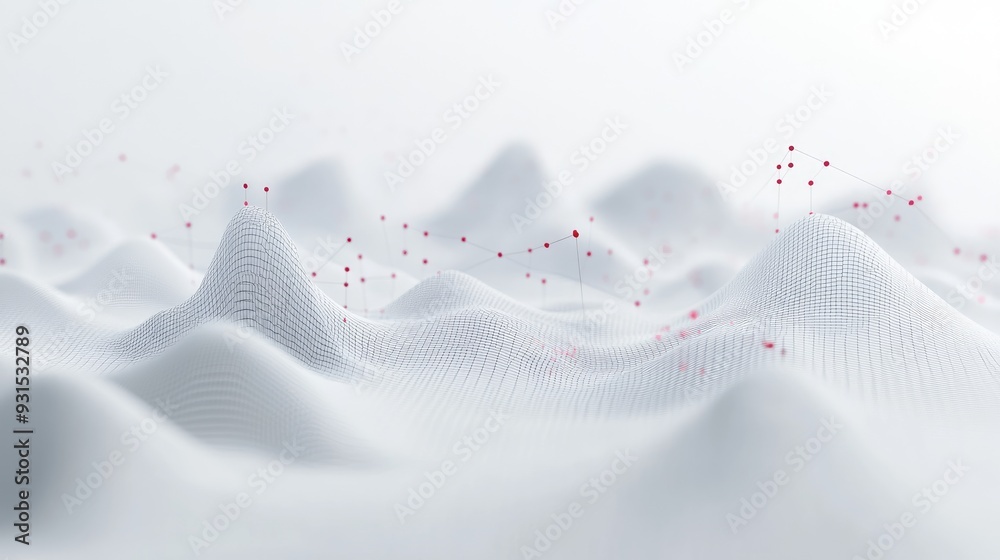 Generative AI 3D image of a dynamic graph with upward trends and ...