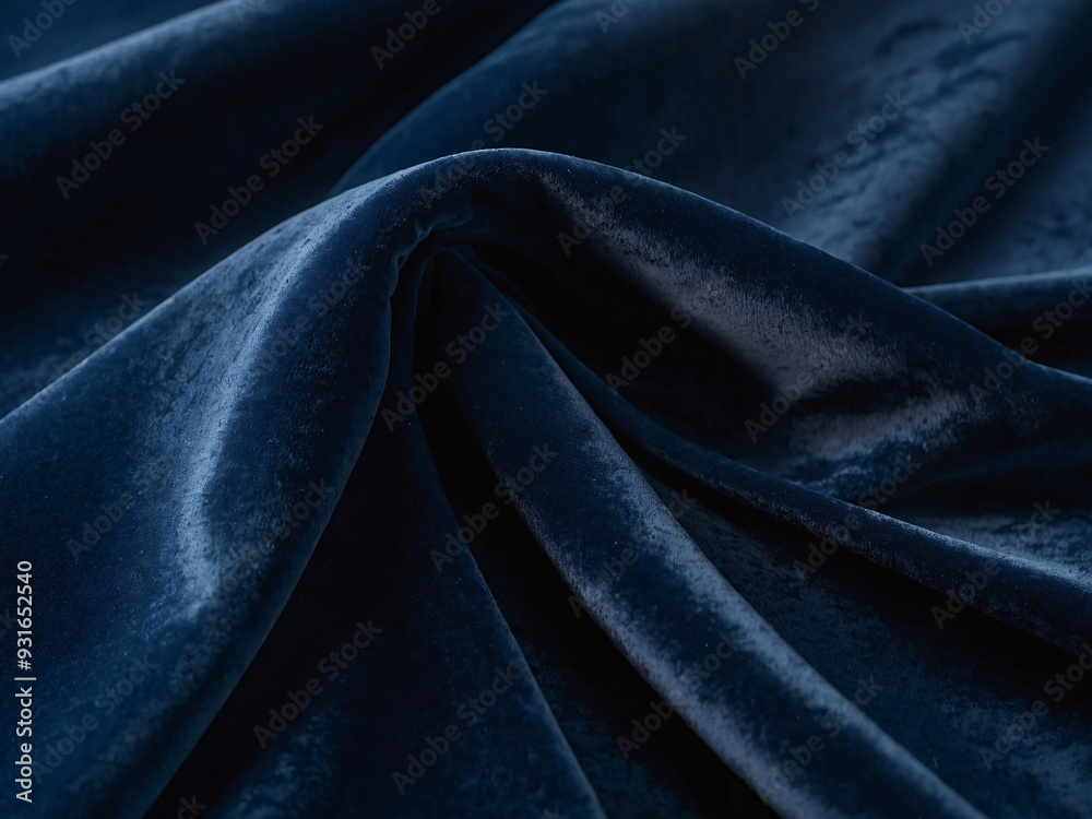 An illustration of a soft velvet texture in deep royal blue, showing ...