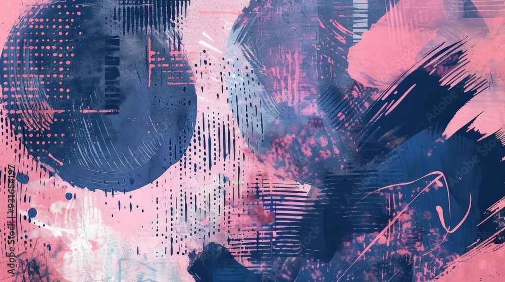 Textured elements, including what appears to be a stippling pattern in ...